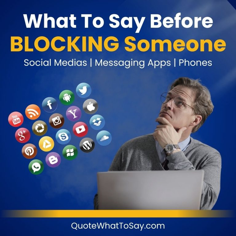 What to Say to Someone Before Blocking Them (129 Examples)