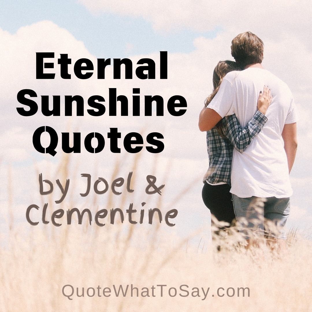 Unforgettable Eternal Sunshine Quotes by Joel and Clementine